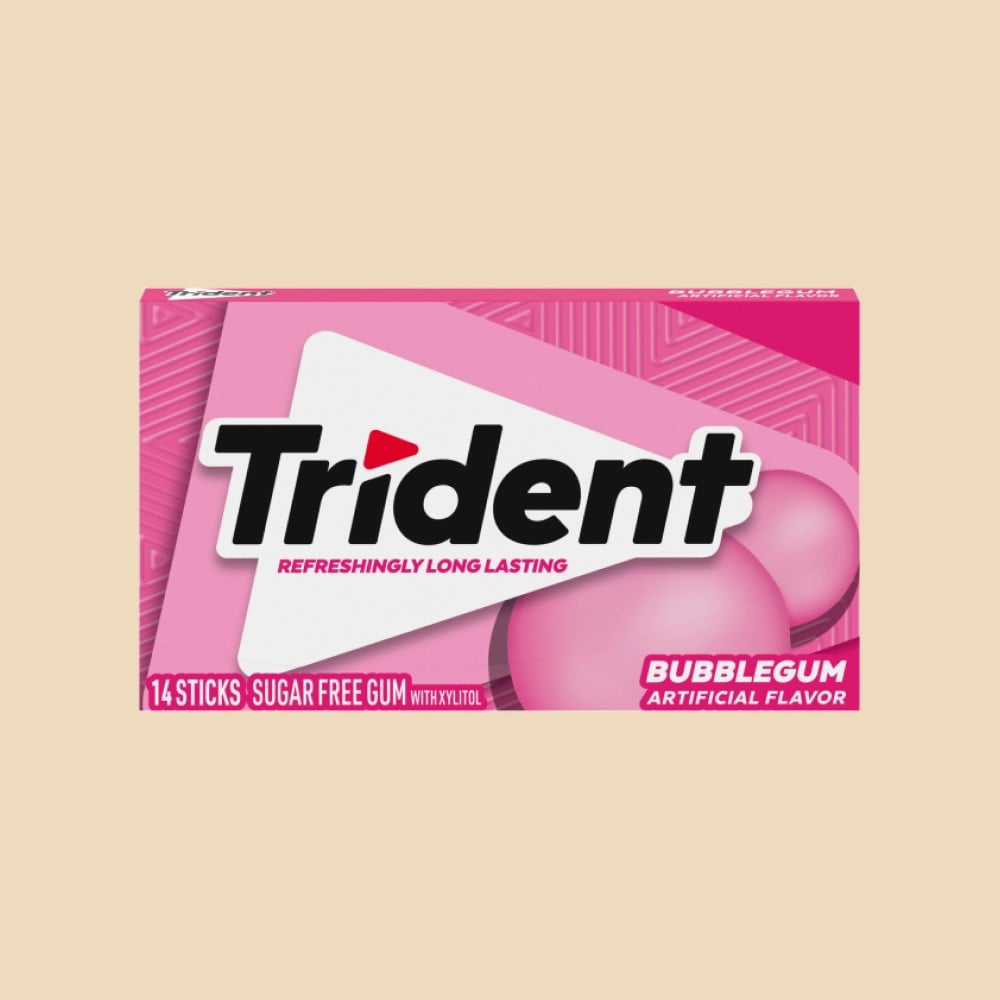 Trident Bubblegum Chewing Gum (Sugar Free) Price - Buy Online at ₹150 ...