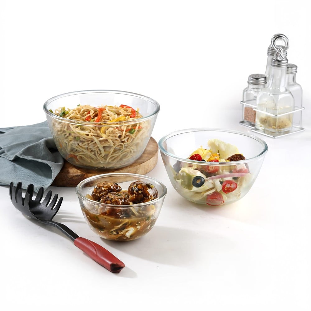 Cello Glass Ornella Toughened Mixing Bowl Set (Transparent) Price - Buy ...