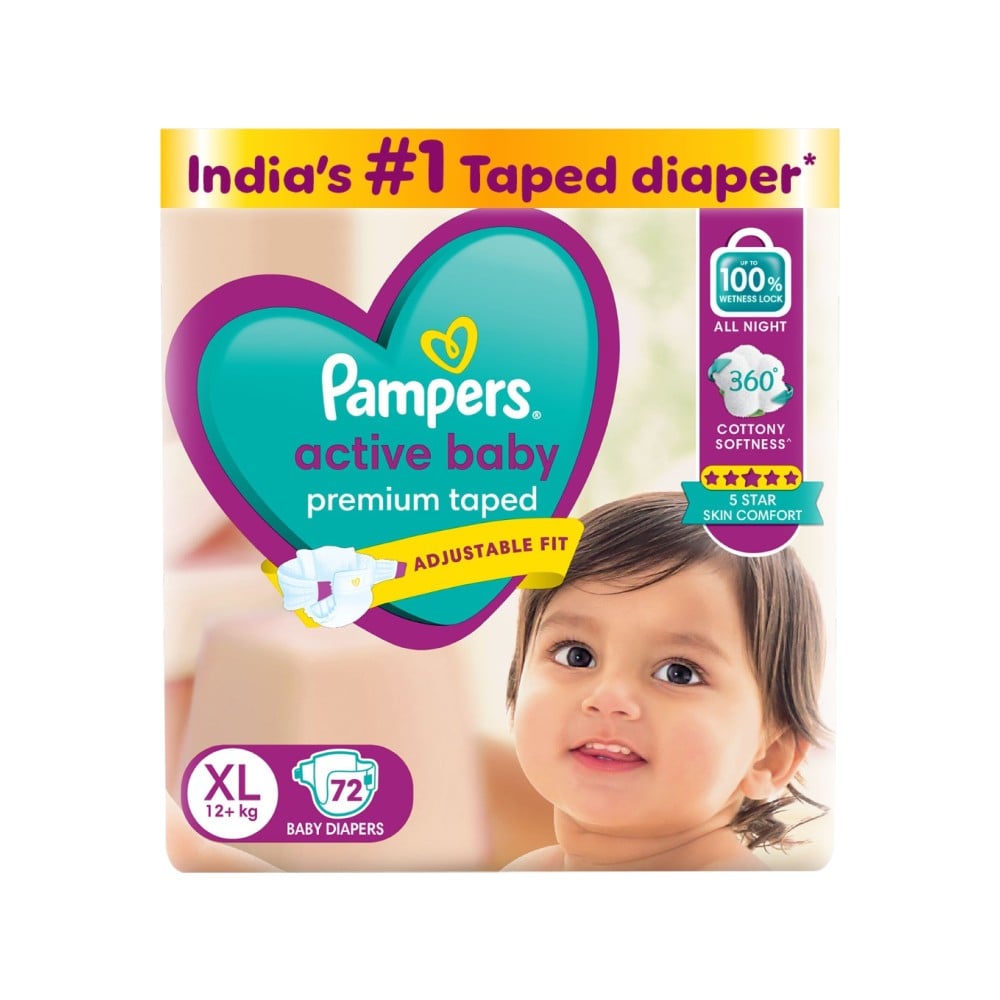 Pampers Active Tape Style Baby Diaper Price - Buy Online at ₹1931 in India