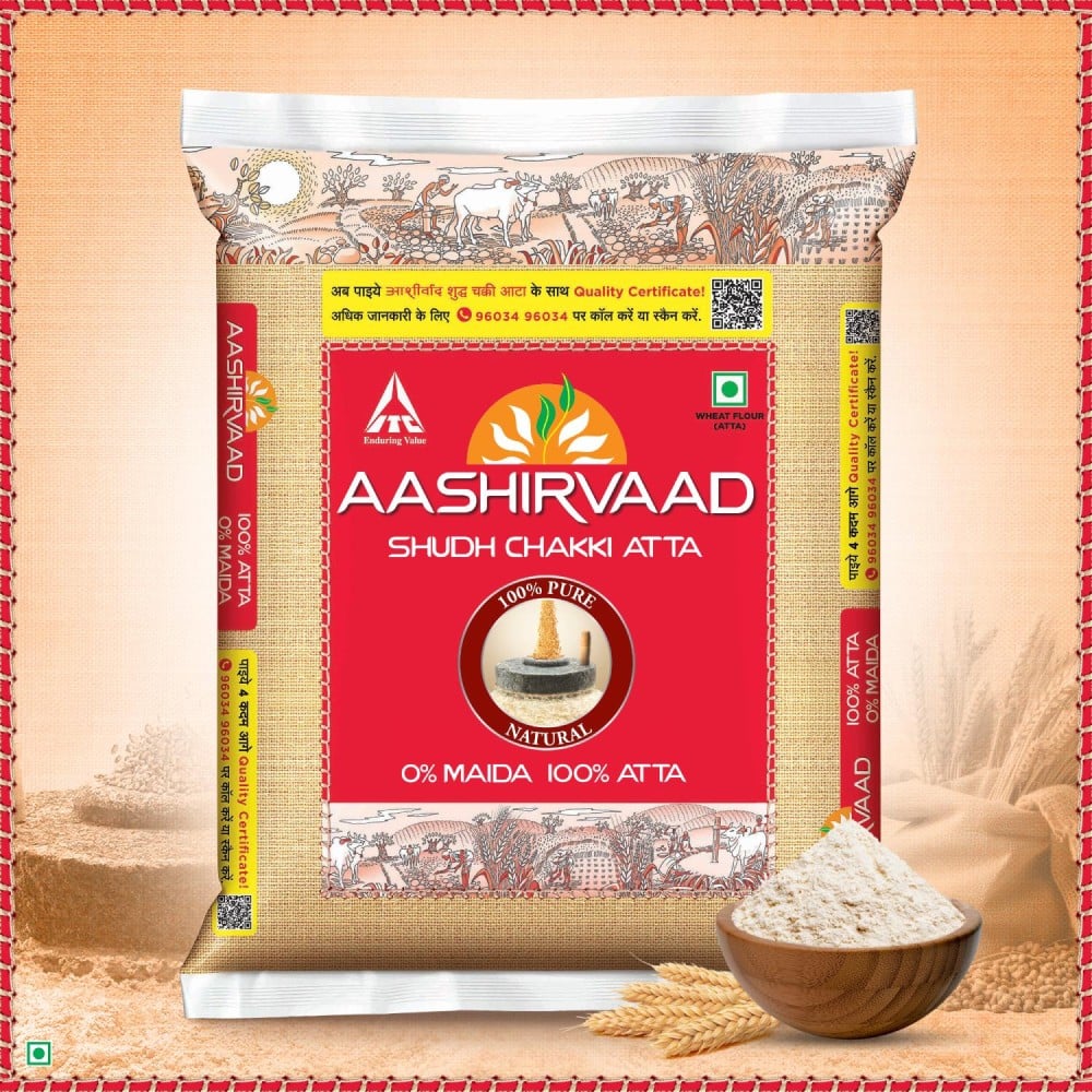 Aashirvaad Shudh Chakki Atta (100% Atta, 0% Maida) (10 kg) Price - Buy ...