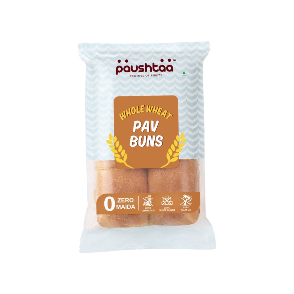 Paushtaa Whole Wheat Pav Price - Buy Online at ₹67 in India