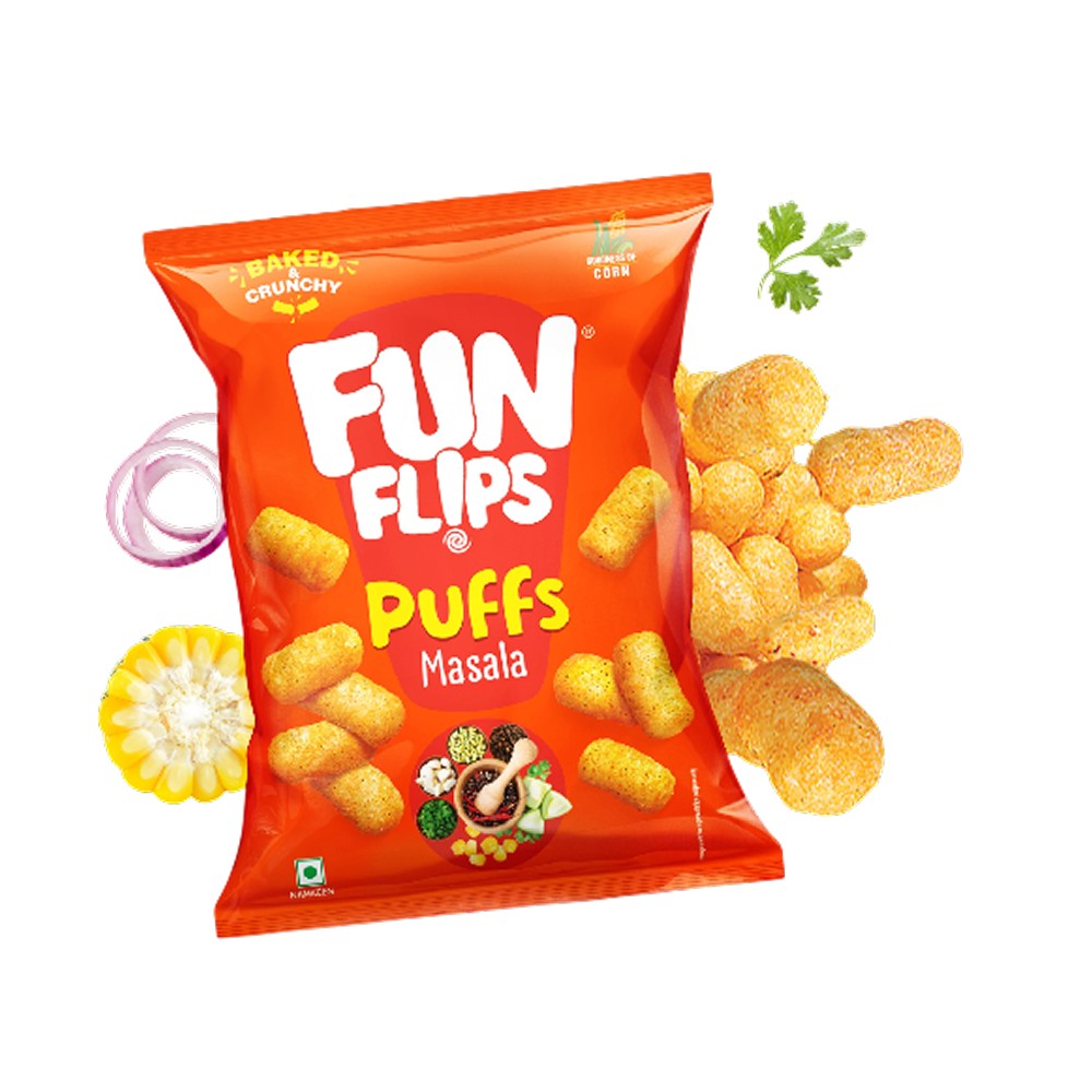 Fun Flips Baked & Crunchy Masala Puffs Price - Buy Online at ₹45 in India