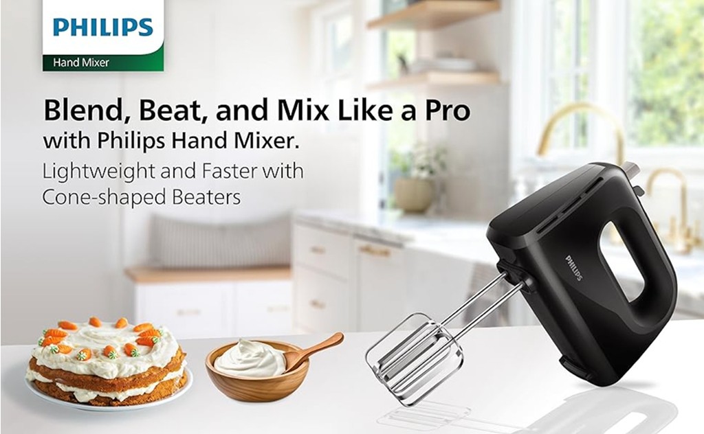 Philips Home Lightweight Hand Mixer (300 W, Black) Price - Buy Online ...