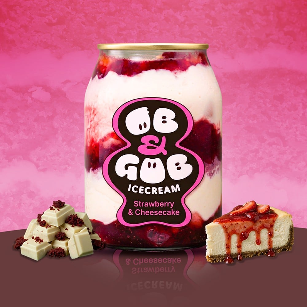 OB & GOB Strawberry & Cheesecake Ice Cream Can Price - Buy Online at ...