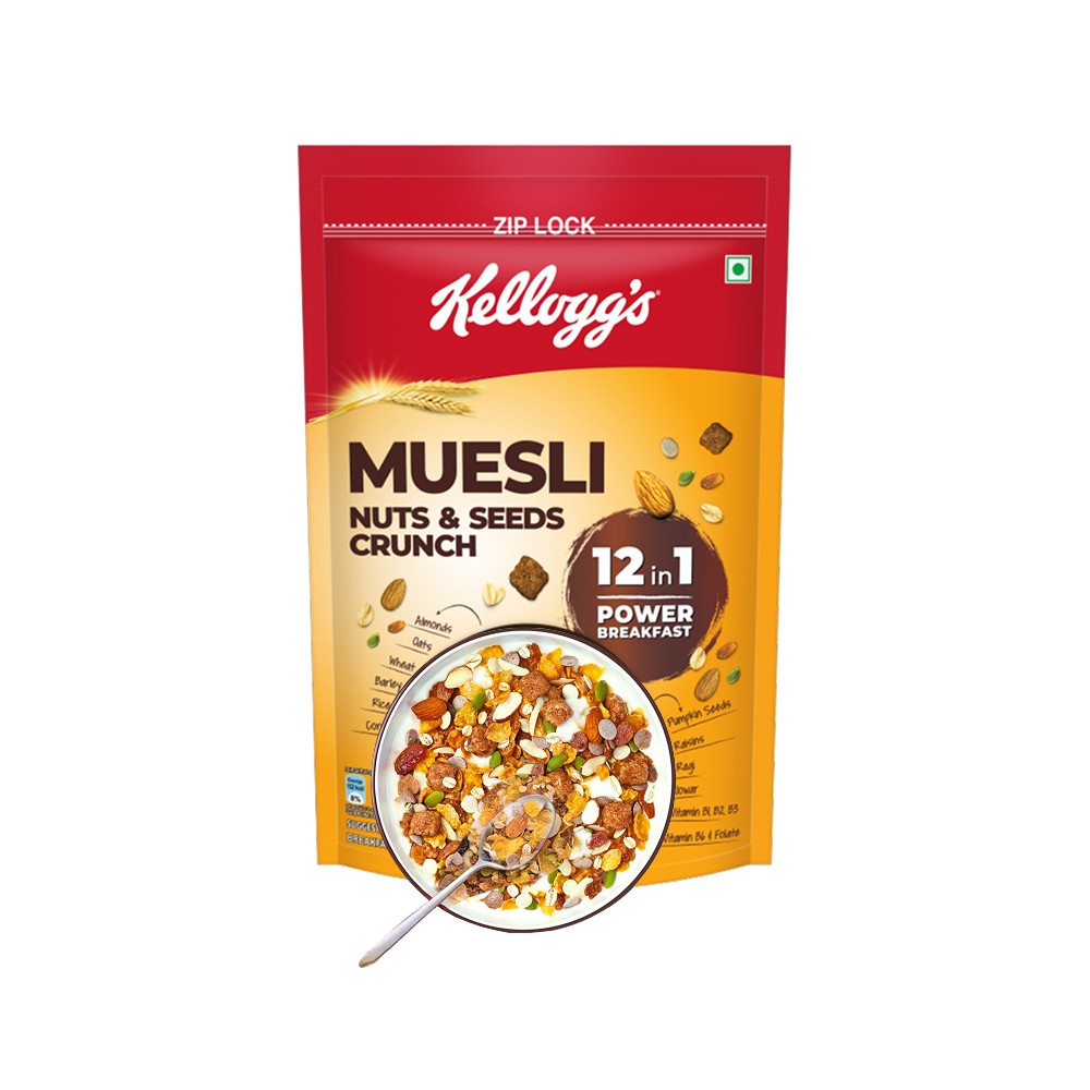 Kellogg's Muesli Nuts & Seeds Crunch Muesli Price - Buy Online at ₹480 ...