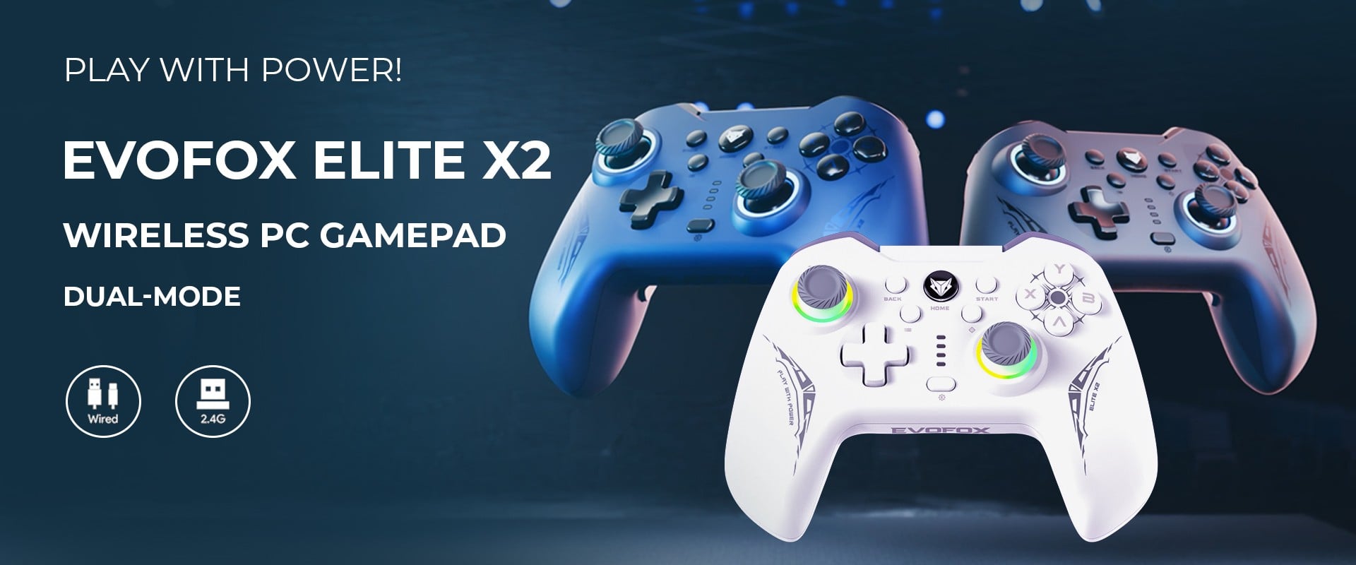 EvoFox Elite X2 Wireless Gaming Controller (Blue) Price - Buy Online at ...