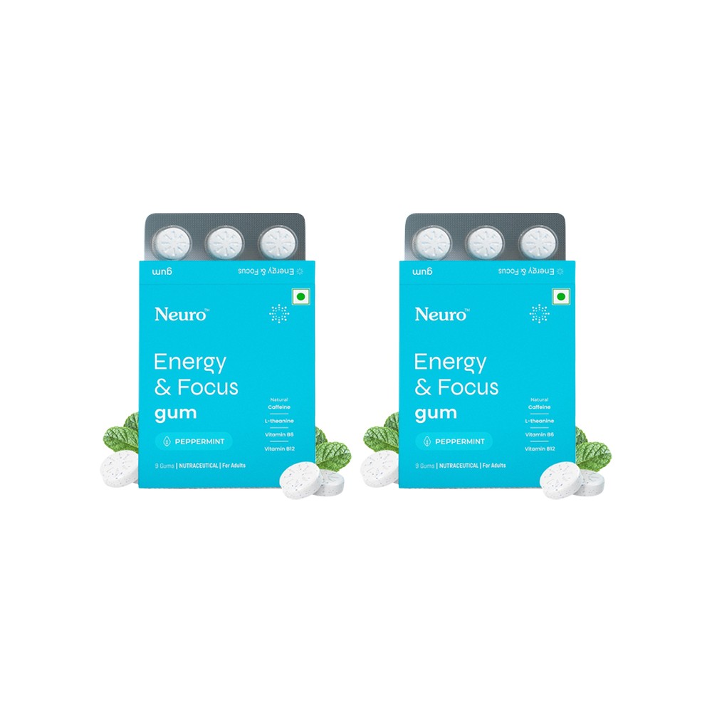NeuroGum Energy and Focus Peppermint Chewing Gum - Pack of 2 Price ...
