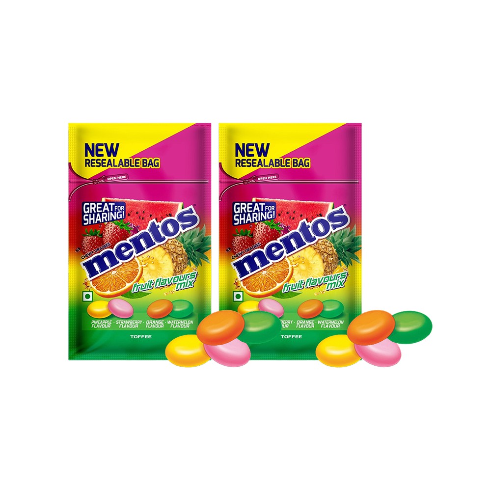 Mentos Rainbow Chewy Assorted Toffee - Pack of 2 Price - Buy Online at ...