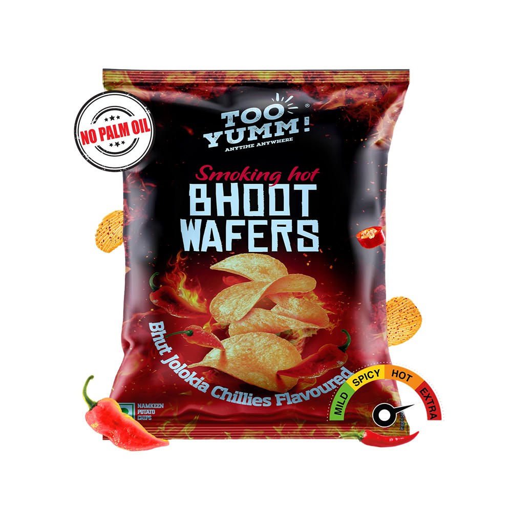 Too Yumm Bhoot Wafer Potato Chips - Spicy Jholokia Chilli Price - Buy ...