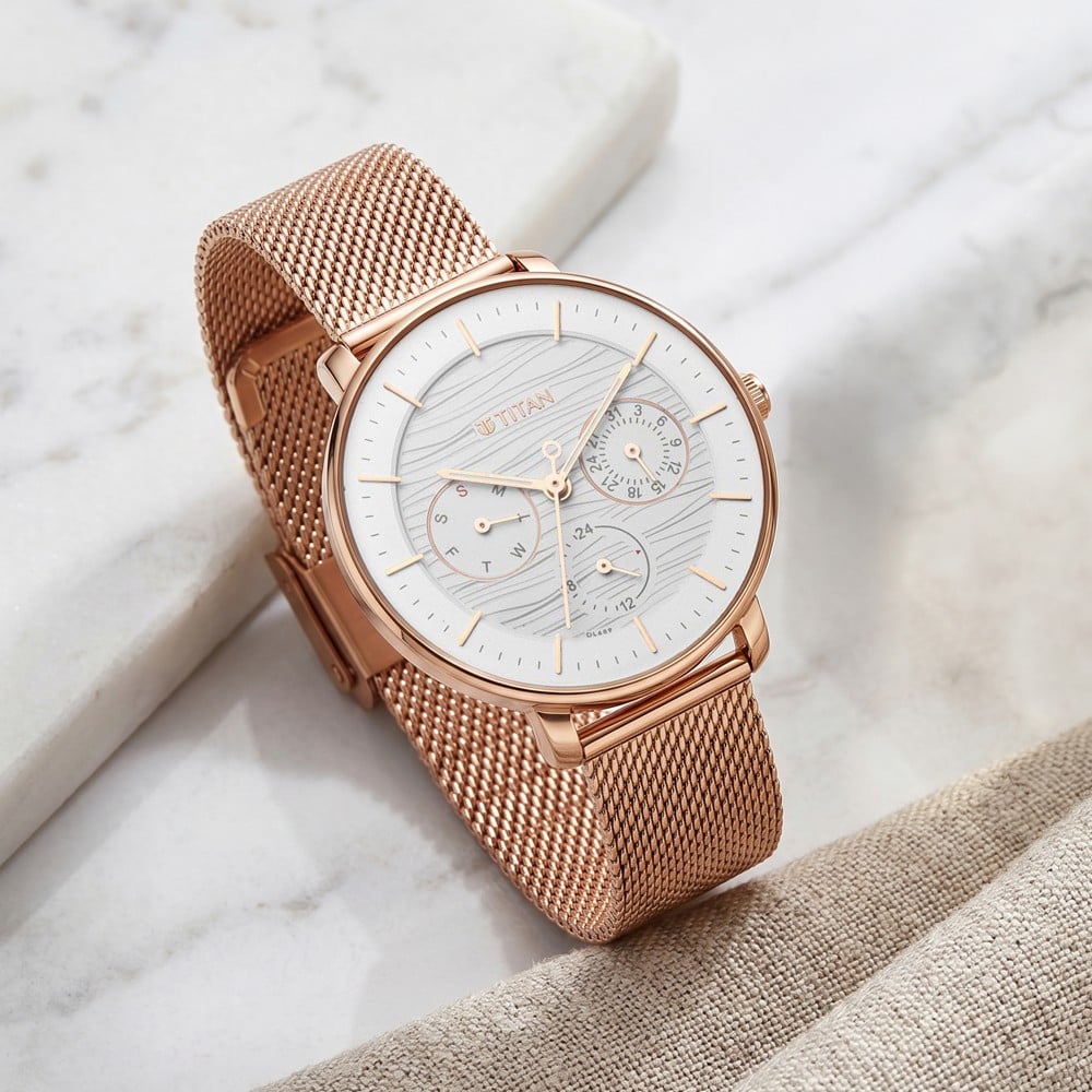 Titan Women's Watch (Quartz, Rose Gold, Stainless Steel) Price - Buy ...