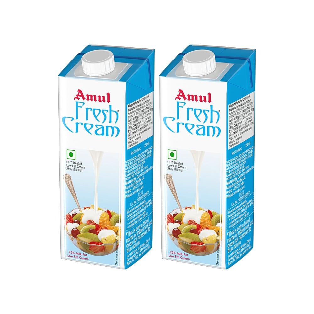 Amul Fresh Cream - Pack of 2 Price - Buy Online at ₹149 in India