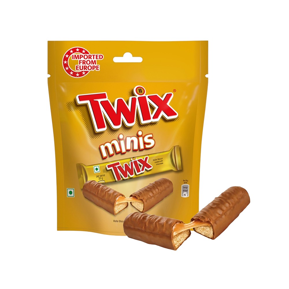 Twix Minis Cookie Caramel Wafer Filled Bar Chocolate Pack Price - Buy ...
