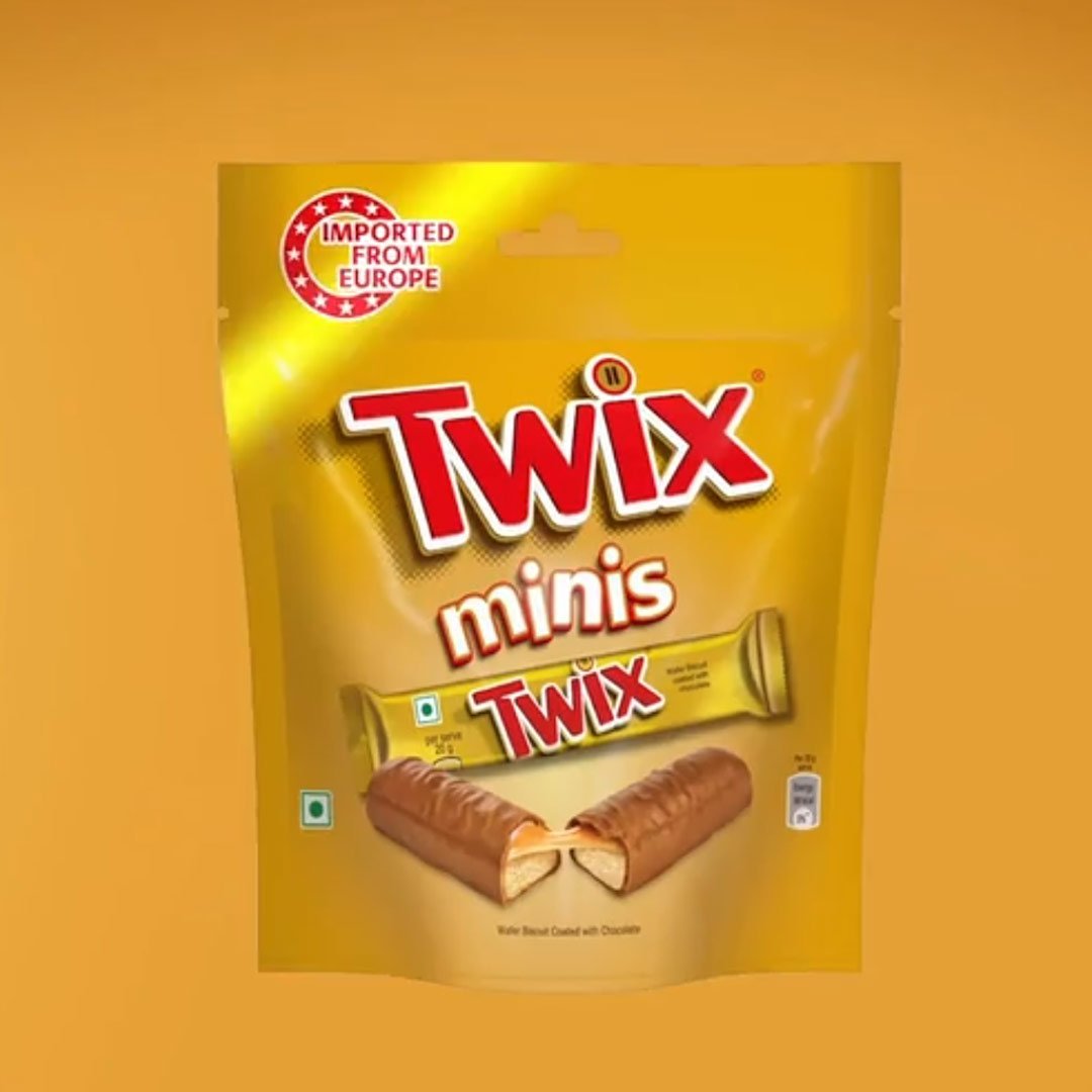 Twix Minis Cookie Caramel Filled Bar Chocolate Pack Price - Buy Online ...