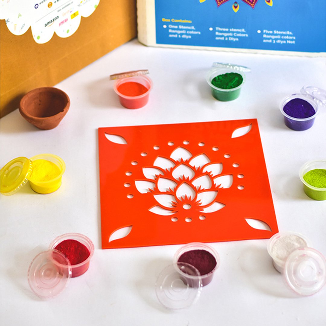 Ilearnngrow Traditional Rangoli Kit (Multicolour) Price - Buy Online at ...