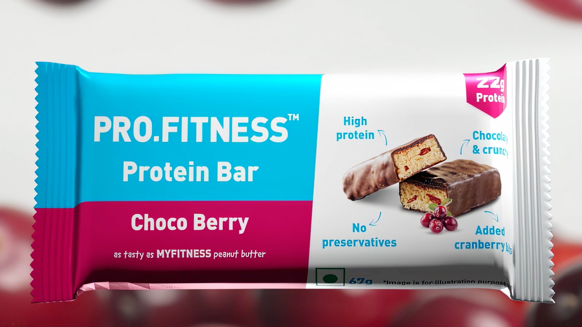 Pro.Fitness 11g Protein Bar (Choco Berry) Price - Buy Online at Best ...