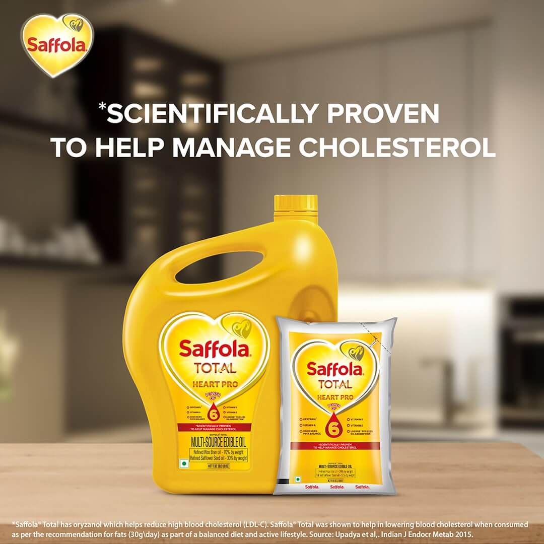 Saffola Total Heart Pro Rice Bran & Sunflower Blended Cooking Oil Price ...