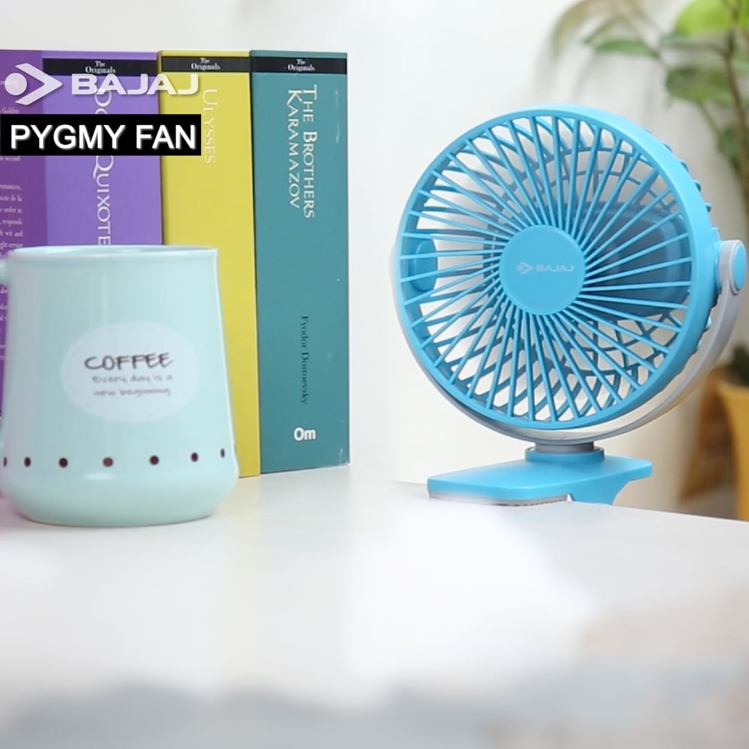 Bajaj ‎Pygmy USB Rechargeable Mini Portable Fan (7W) Price - Buy Online ...
