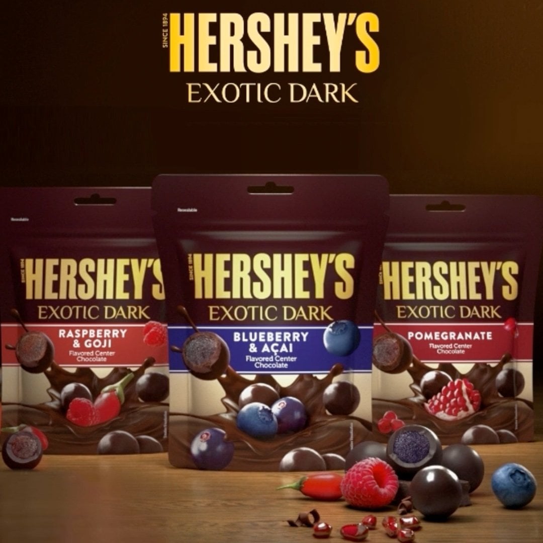 Hershey's Exotic Dark Dark Chocolate Pack (Raspberry & Goji) Price ...