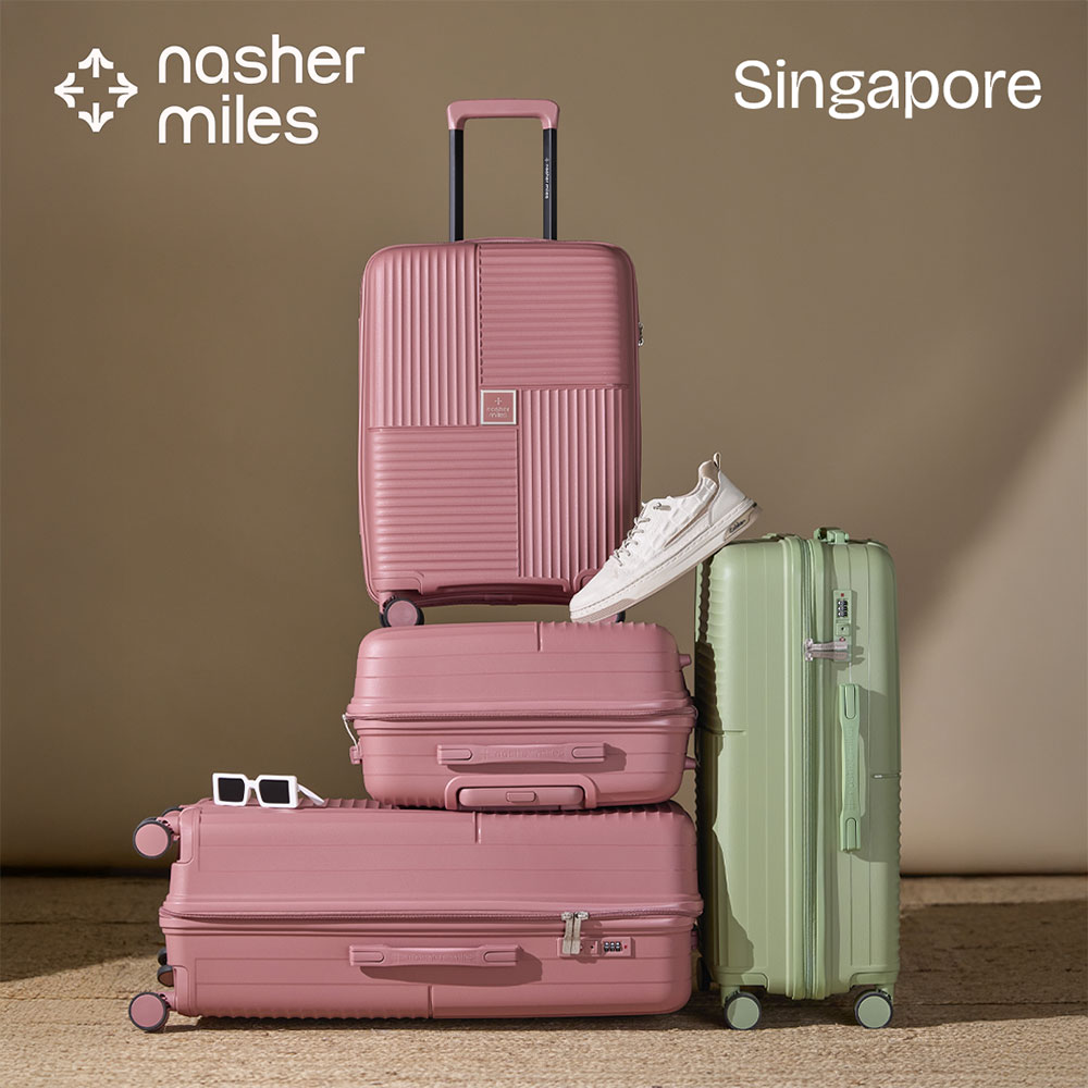 Nasher Miles Singapore Small Hard Trolley Bag (54 ltrs, Navy Blue ...