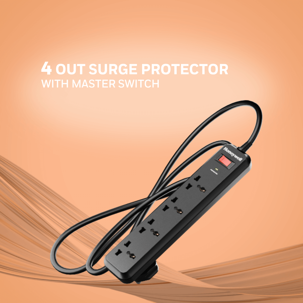 Honeywell 4 Socket Surge Protector Extension Board Price - Buy Online ...