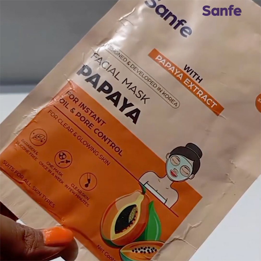 Sanfe Instant Oil Control Papaya Sheet Mask Price - Buy Online at ₹46 ...