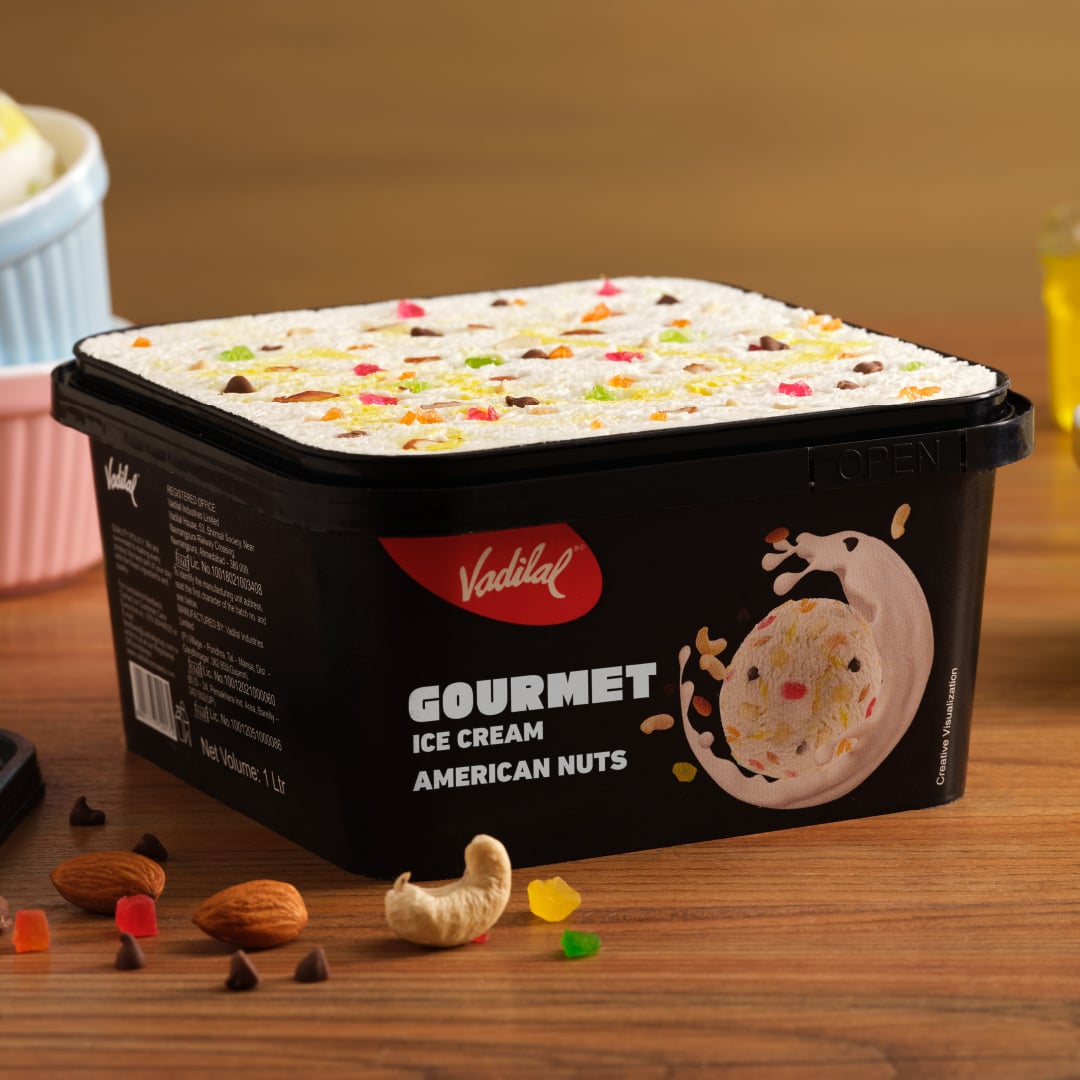 Vadilal Gourmet American Nuts Ice Cream Tub Price - Buy Online at ₹213 ...