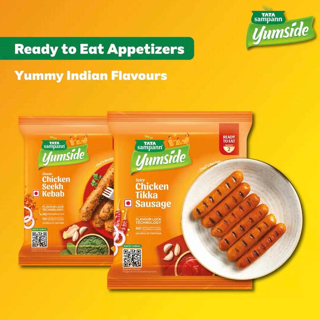 Tata Sampann Yumside Spicy Tikka Chicken Sausage Price - Buy Online at ...