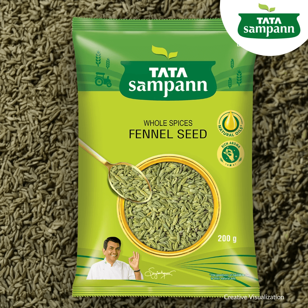 Tata Sampann Fennel/ Saunf Seeds (Whole Spices) Price - Buy Online at ...