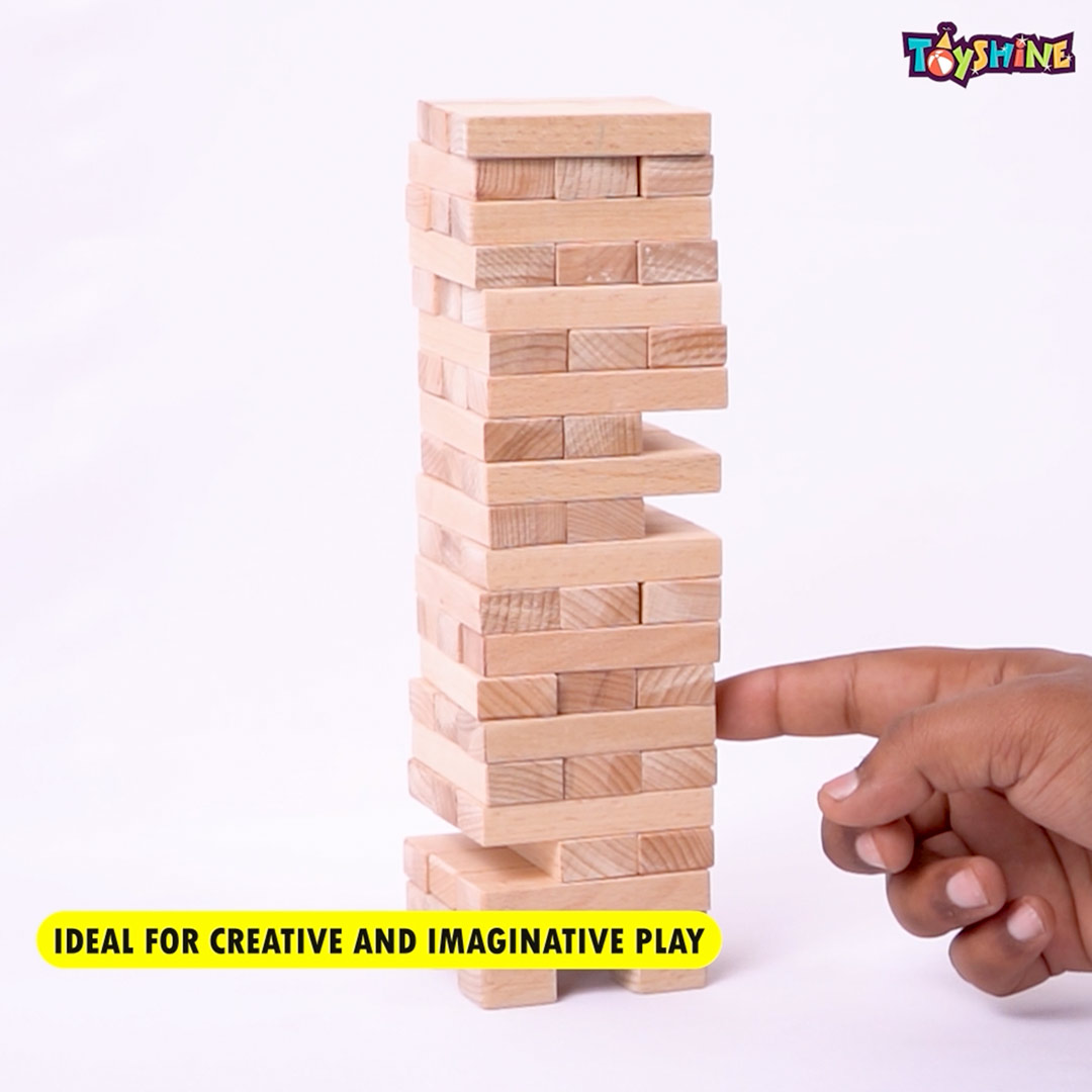Toyshine Wooden Tumbling Tower Blocks Balancing Game 54 pieces Price ...