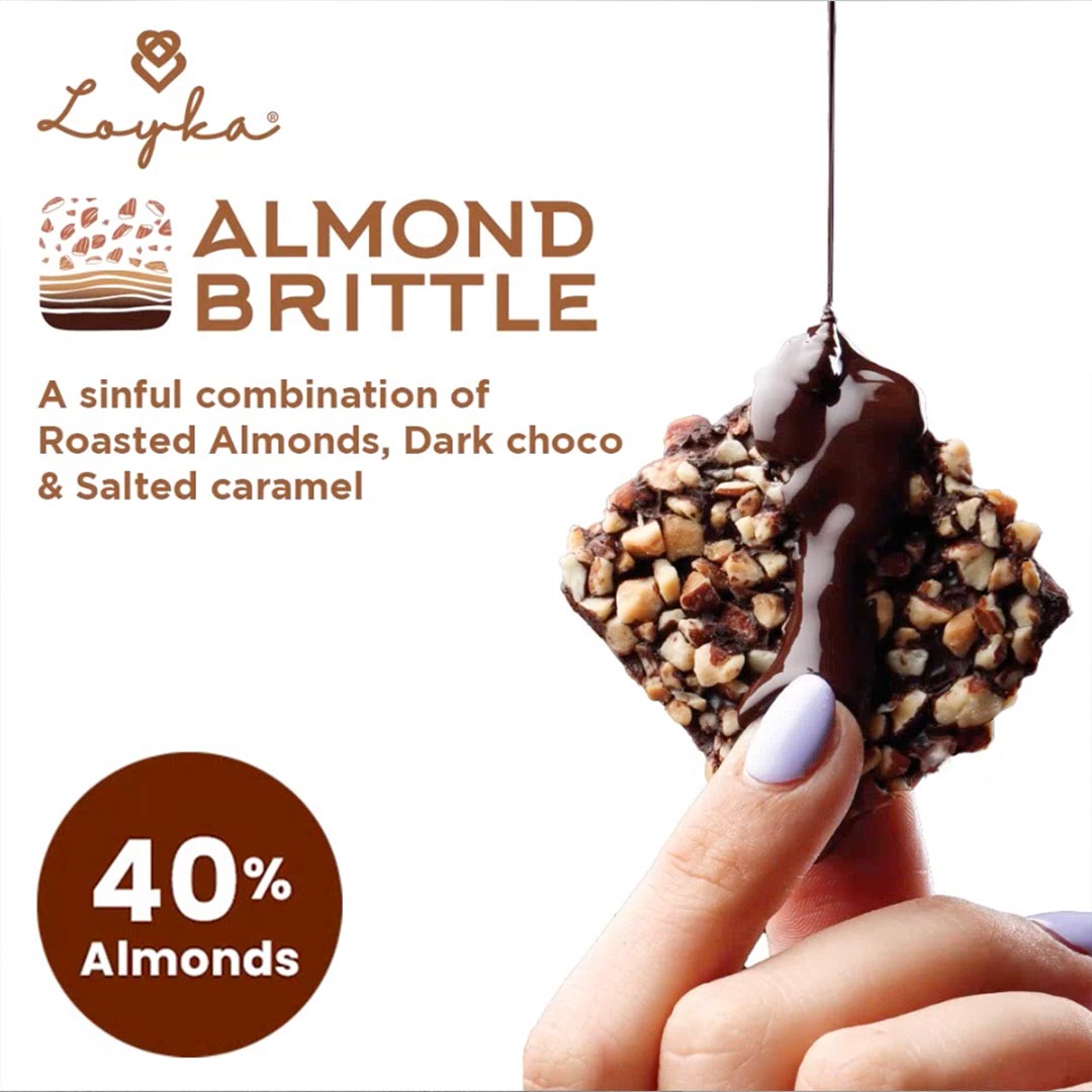 Loyka Almond Brittle Gold Milk Chocolate Pack Price - Buy Online at ...