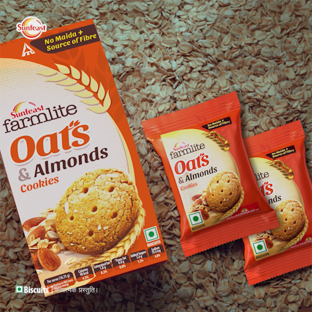 Sunfeast Farmlite Oats & Almonds Cookies Price - Buy Online at ₹63 in India