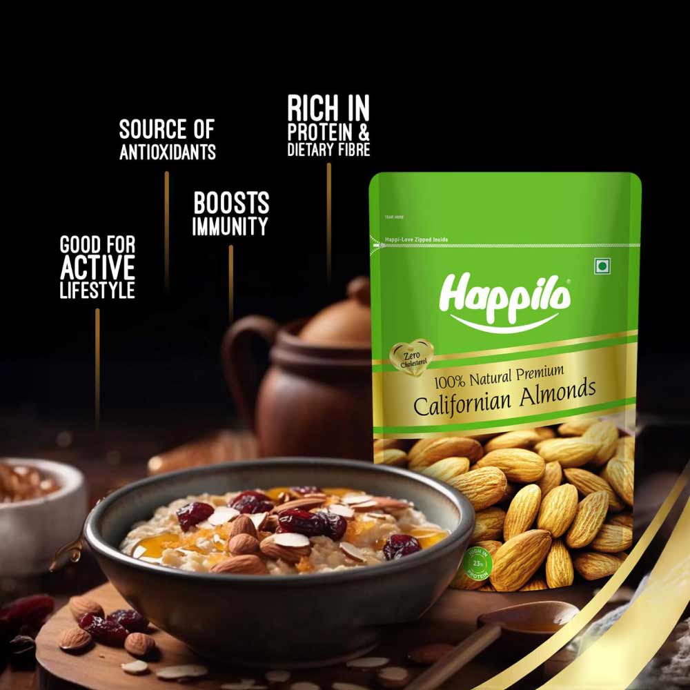 Happilo Premium Natural Californian Almonds Price - Buy Online at ₹249 ...