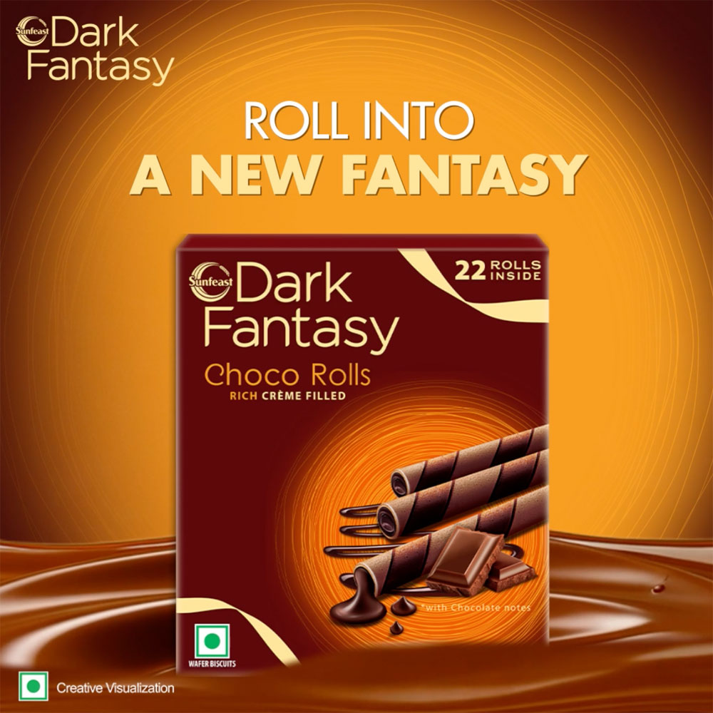 Sunfeast Dark Fantasy Rich Creme Filled Choco Wafer Roll Price - Buy ...