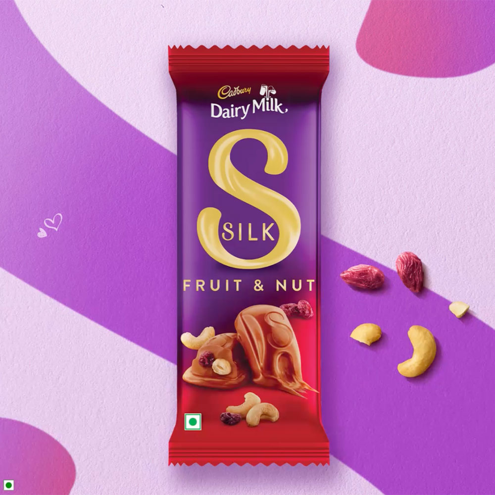 Cadbury Dairy Milk Silk Valentine Fruit & Nut Small Milk Chocolate Bar ...