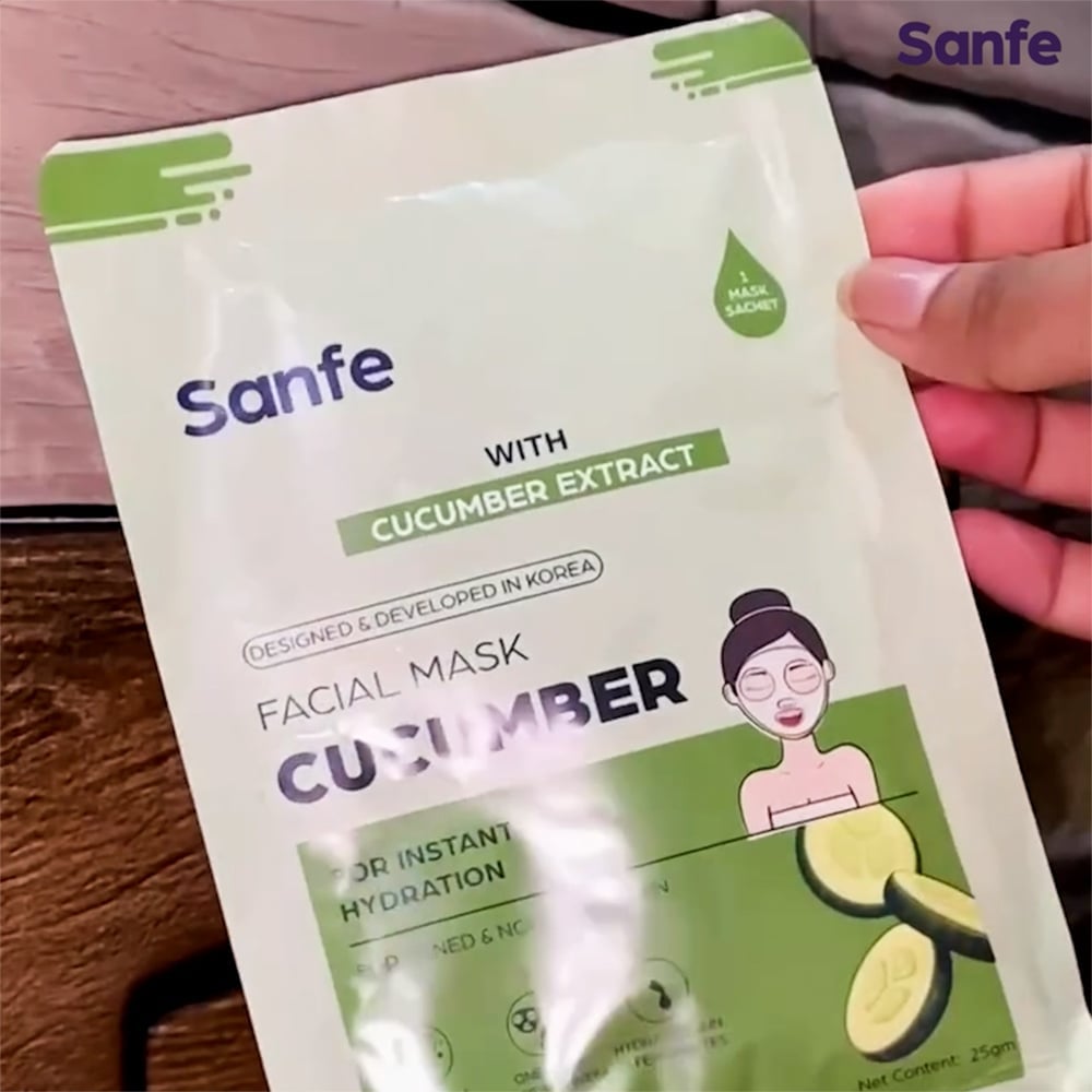 Sanfe Instant Hydration Cucumber Face Sheet Mask Price - Buy Online at ...