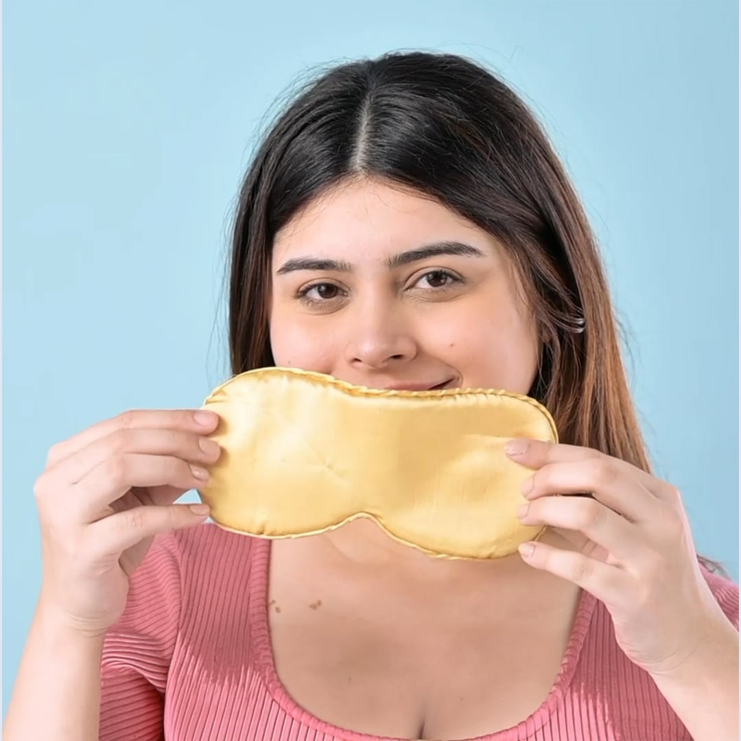 GUBB 100% Satin Eye Mask (Gold) Price - Buy Online at ₹234 in India