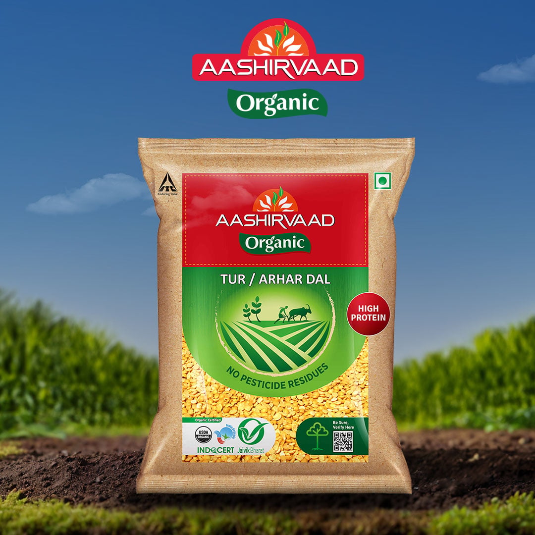 Aashirvaad 100% Organic Arhar Dal /Tur Packet Price - Buy Online at ...