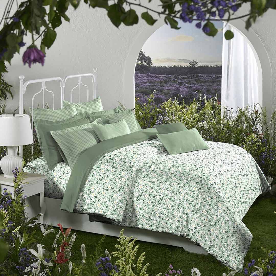 myTrident Cotton Double Bedsheet (144 TC, Green Apple) Price - Buy ...
