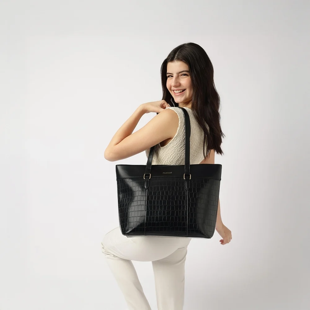 Fastrack Bags Croco Core Women's Tote Bag (Black) Price - Buy Online at ...